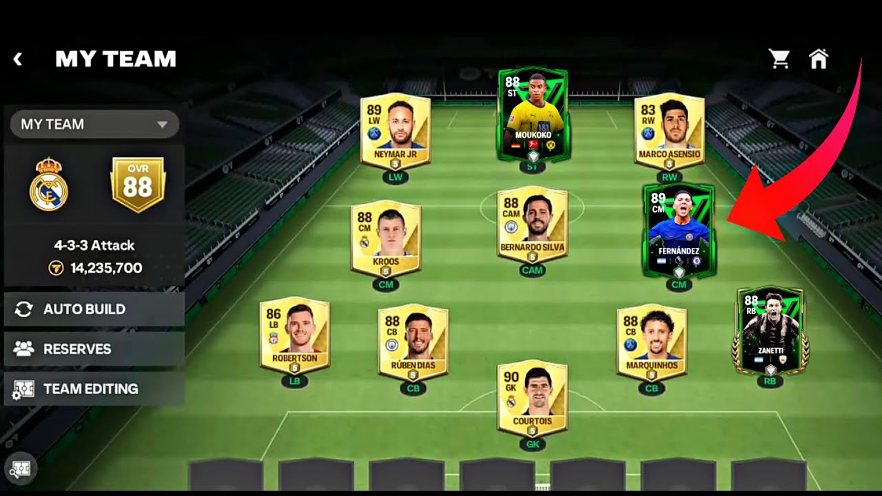 ¿Cómo personalizar tu plantilla en FC Mobile?